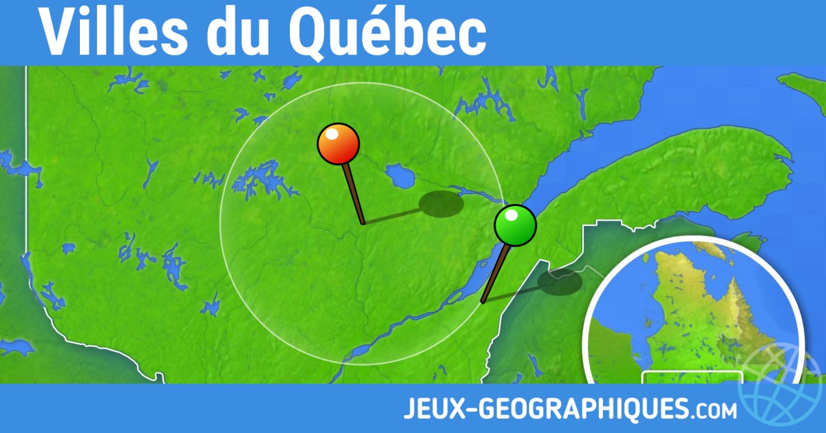 jeux-geographiques.com jeux gratuits Jeu Villes du Quebec